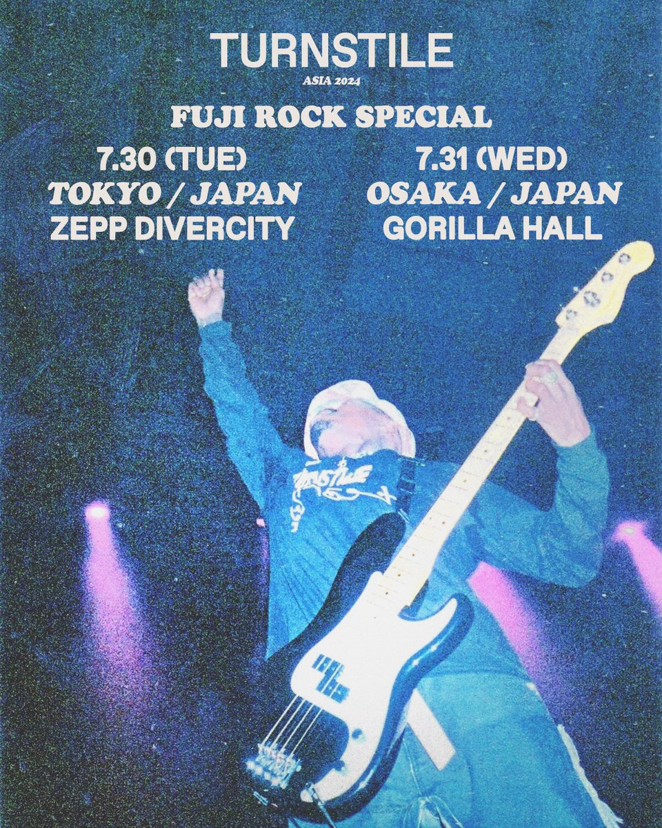 Turnstile Japan tour 2024 announced│PUNX SAVE THE EARTH